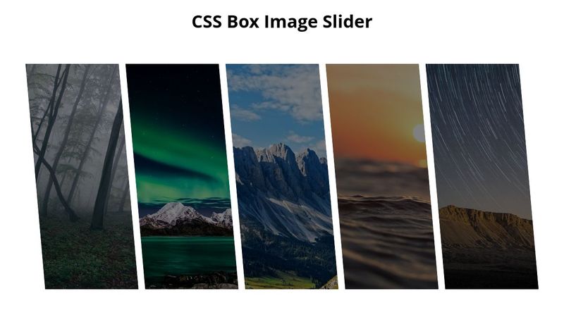 CSS Image Box Slider