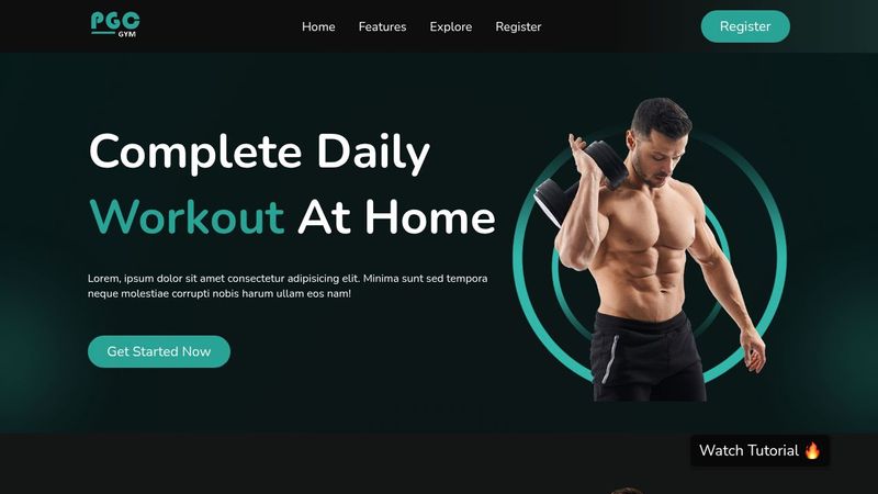 Gym Website Landing Page UI Design HTML CSS