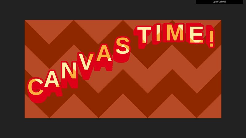 Canvas text animation
