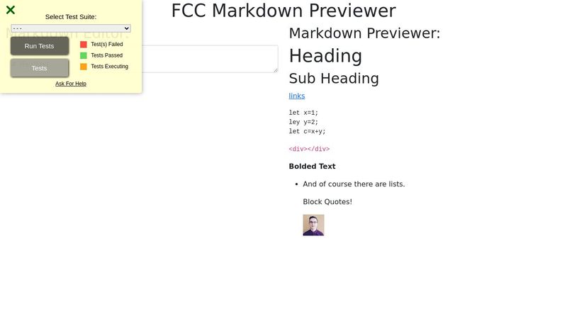 FCC Markdown Previewer