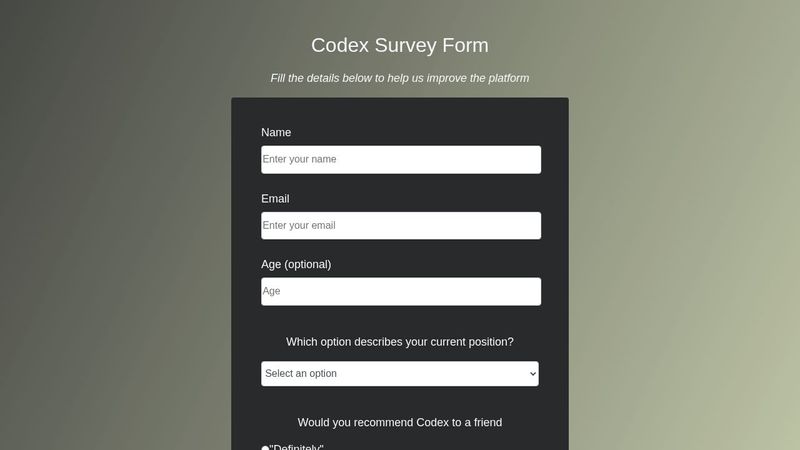 Survey form