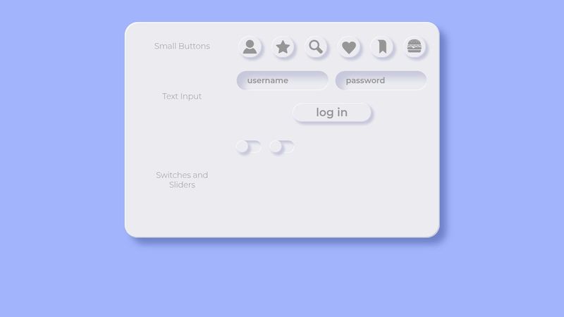 Neumorphic Interactive Elements