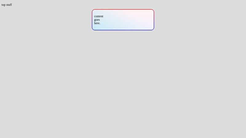Pure CSS rounded border gradients