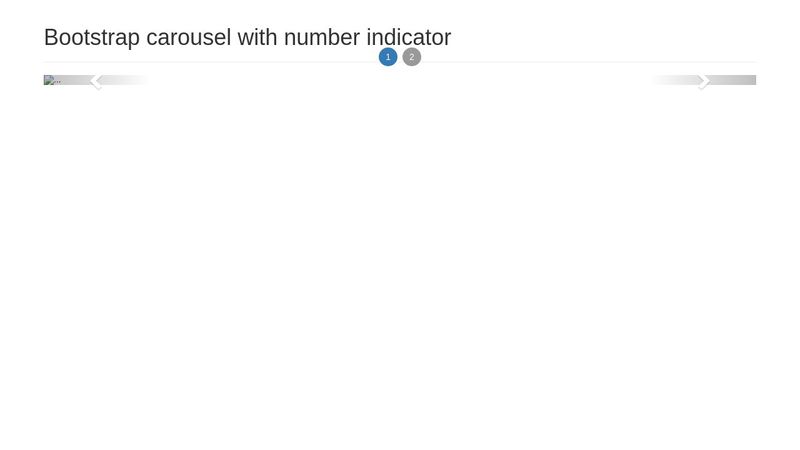 Bootstrap Carousel Indicator with Numbers