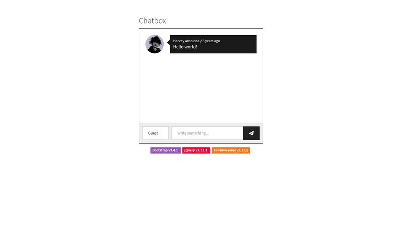 Chatbox using jQuery