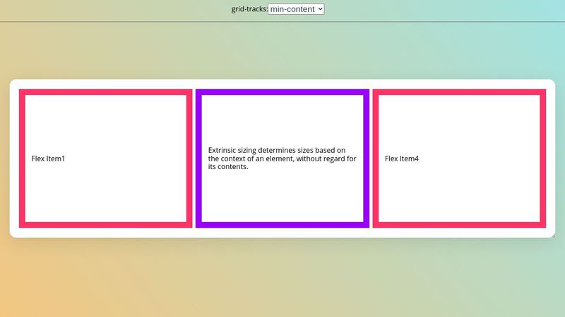 Intrinsic and Extrinsic Sizing for Grid Item