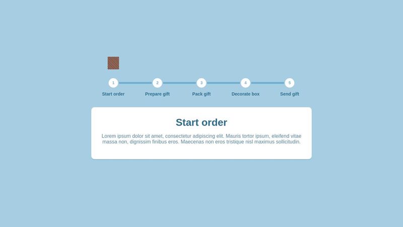 CSS only order process steps