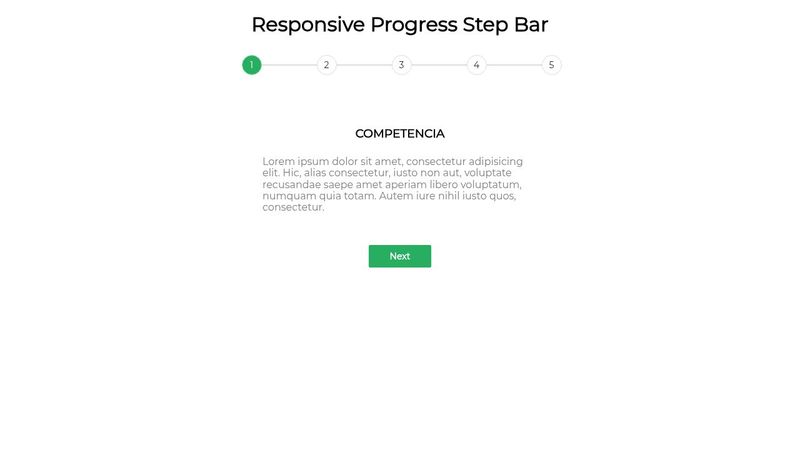 Responsive progress step bar