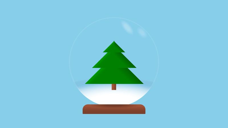 Pure CSS Snowglobe (click to shake)