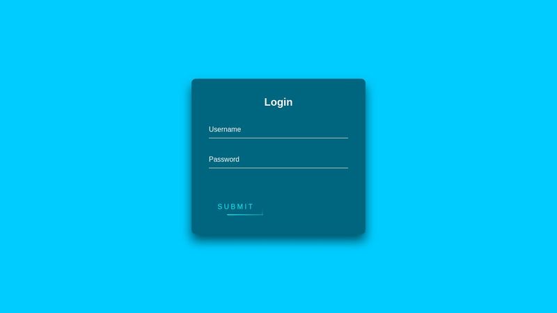 Login Form with floating placeholder and light button