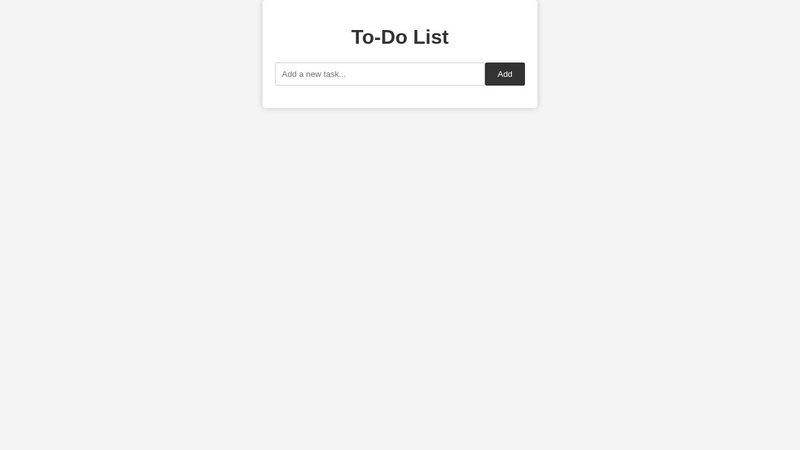 To Do List App using HTML, CSS AND JS