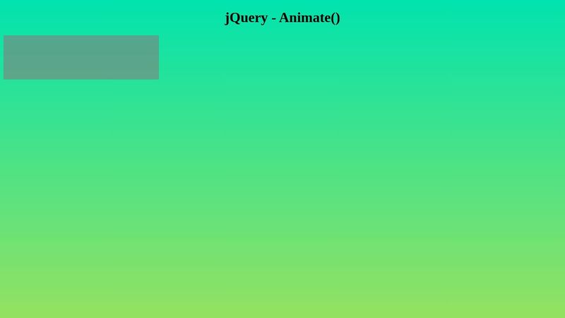 jQuery - Animate()