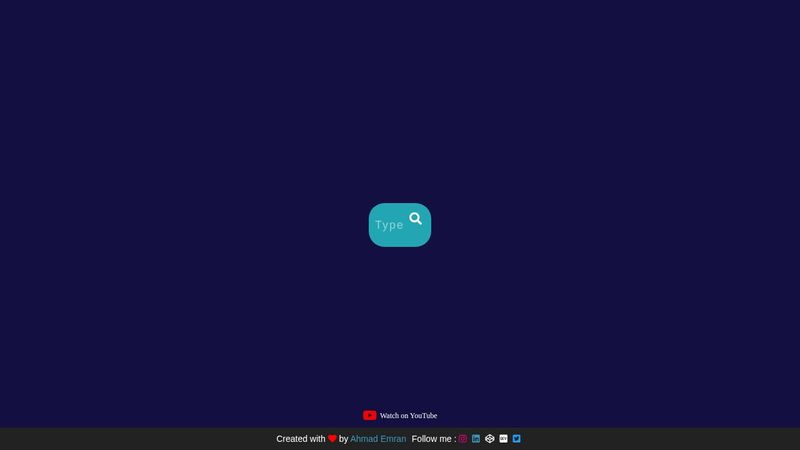 Awesome Search Box - Using Only HTML & CSS