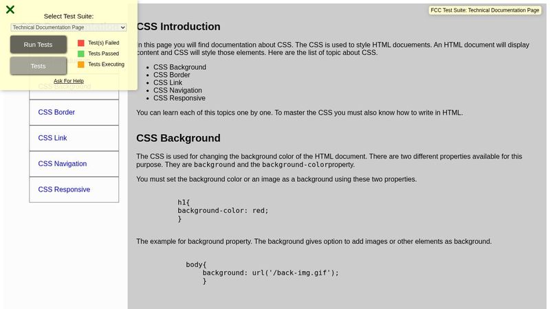 FCC: Technical Documentation Page