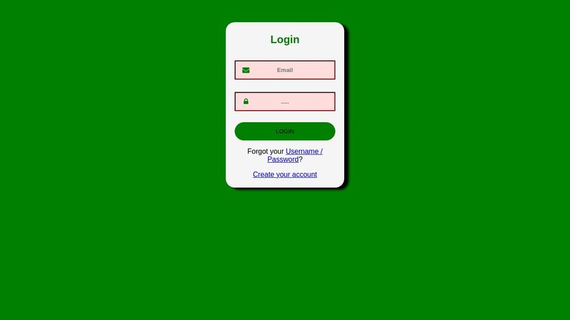 Login Form - w/ Constraint Validation API