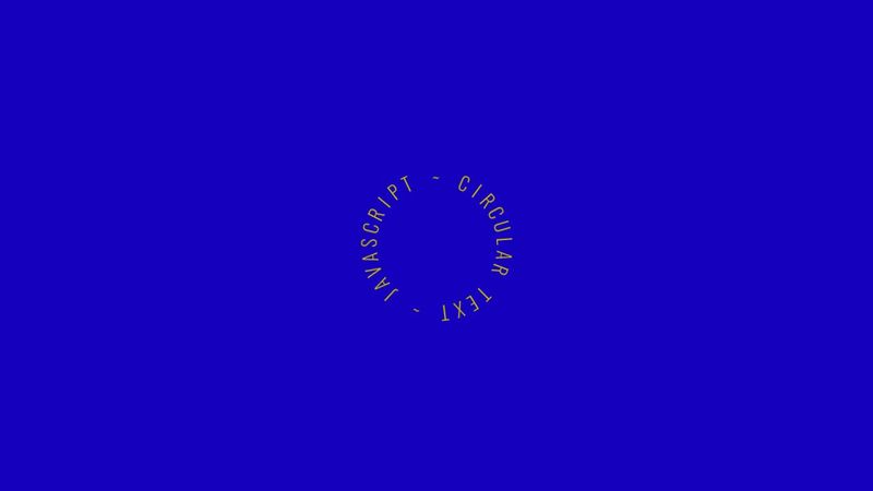 Circular Text Javascript