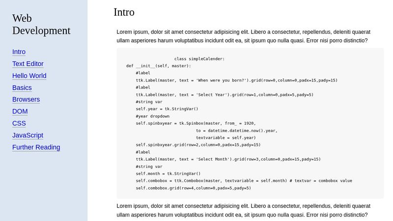 freeCodeCamp -- Technical Documentation Page