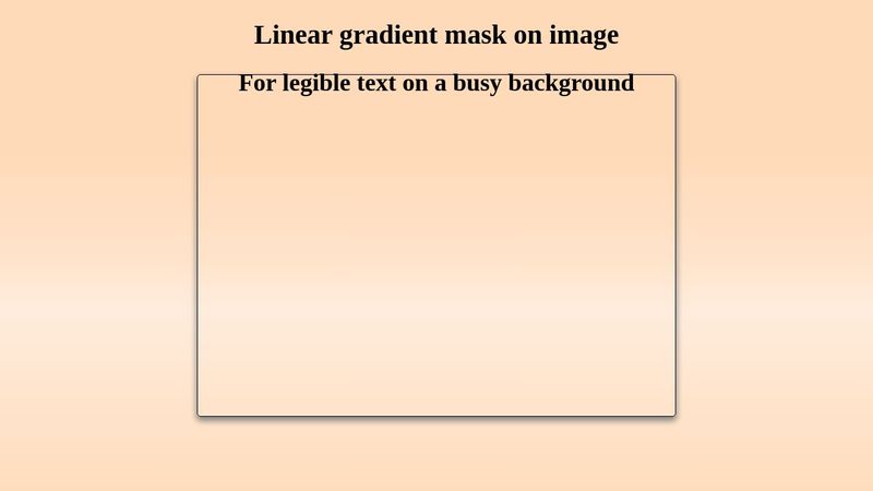 Linear gradient mask on image