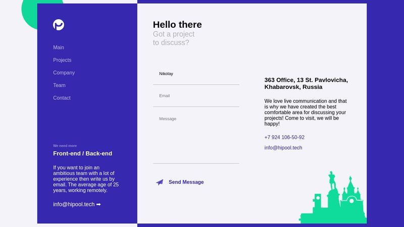 Awesome Contact Section