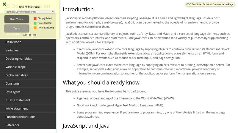 FreeCodeCamp Technical Documentation