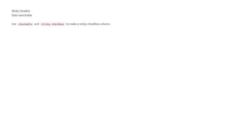 Table sticky headers and columns - Buefy example