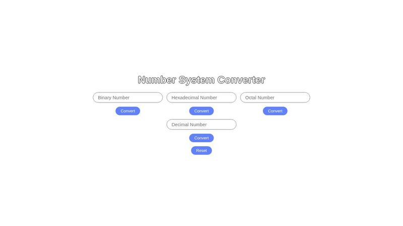 Number System Converter Number System Converter