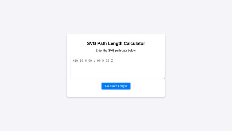 SVG Path Length Calculator Online