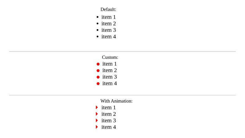 custom UL List Style 2022