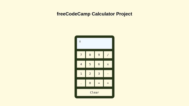 freeCodeCamp calculator