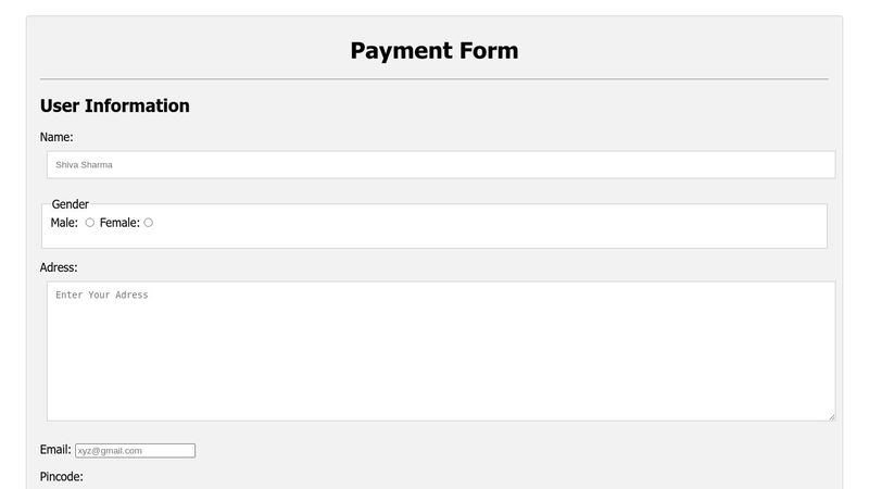 Payment Form
