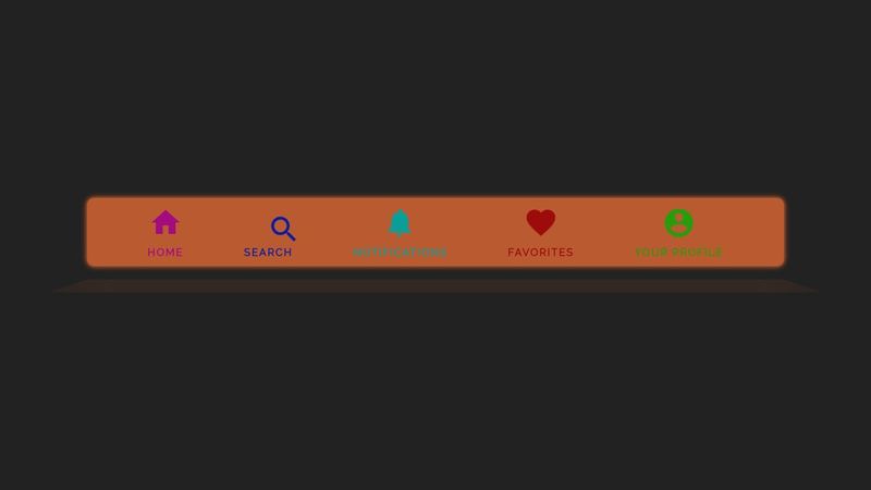 CSS Animated Icons Navigation Bar