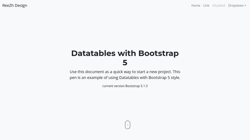 Datatables with Bootstrap 5