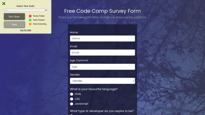 Free-Code-Camp Survey Form