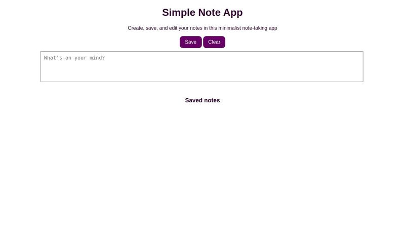 Simple Note App
