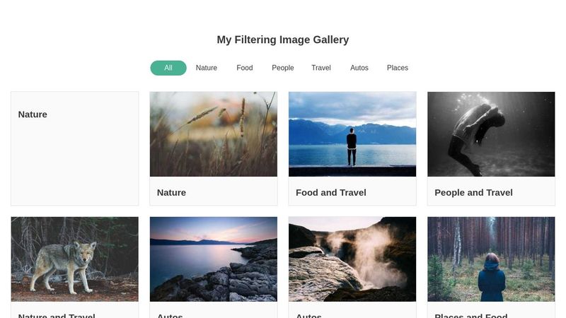 Filterable Image Gallery