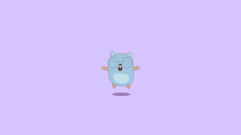 Gopher (Golang) CSS only animation