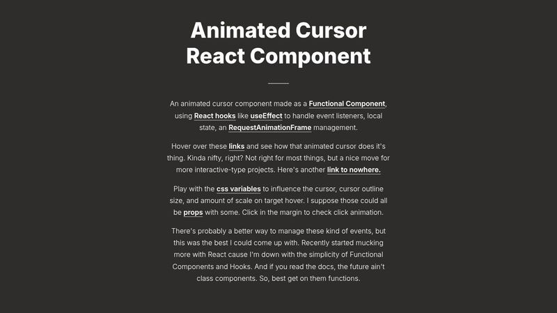 React Animated Custom Cursor