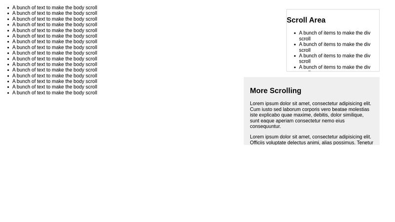 Prevent parent scrolling