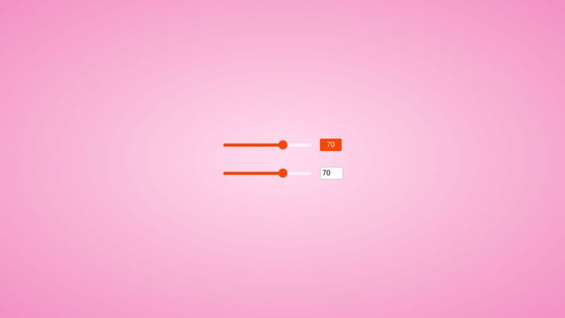 Range Input with values (Pure HTML, CSS, JS)