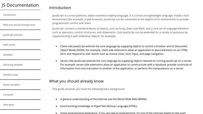 Technical Documentation Page