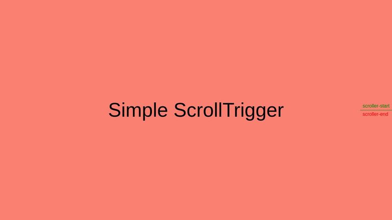 GSAP Simple ScrollTrigger