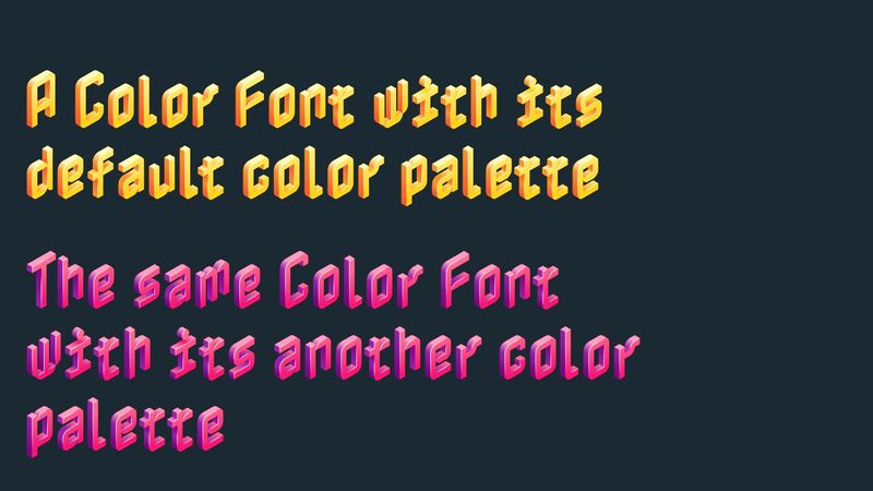 COLRv1 Fonts w/ multiple palettes