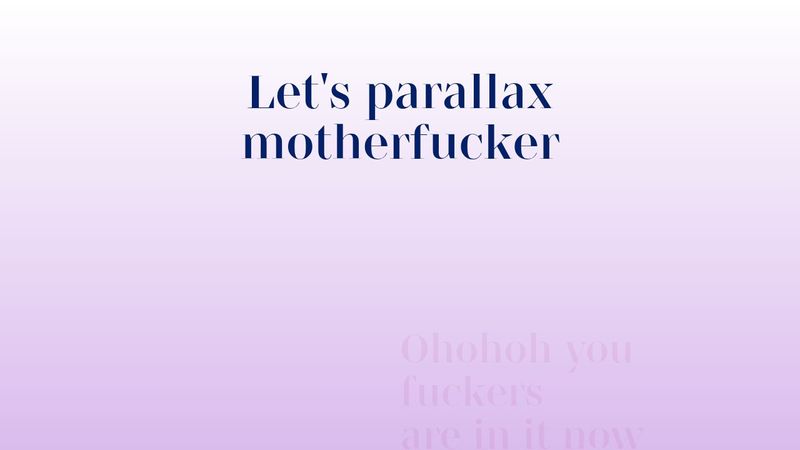 Parallax with just Vanilla JS