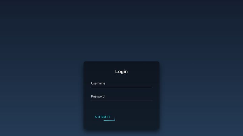 Login Form with floating placeholder and light button