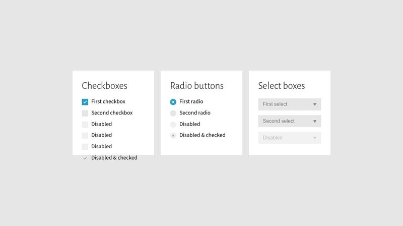 Completely CSS: Custom checkboxes, radio buttons and select boxes