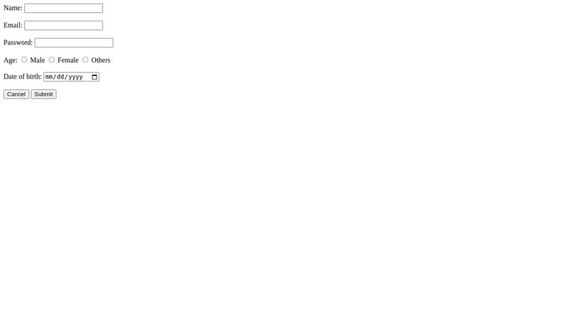 login page html skeleton