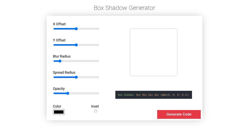 Box Shadow Generator