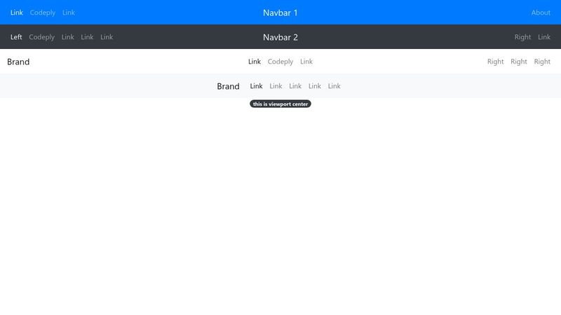 Bootstrap Navbar with left, center and right aligned items