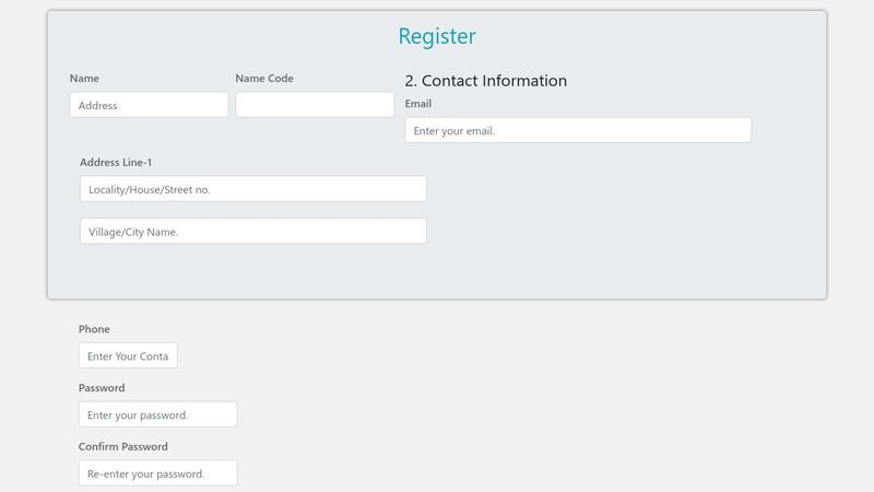 Bootstrap Registration Form