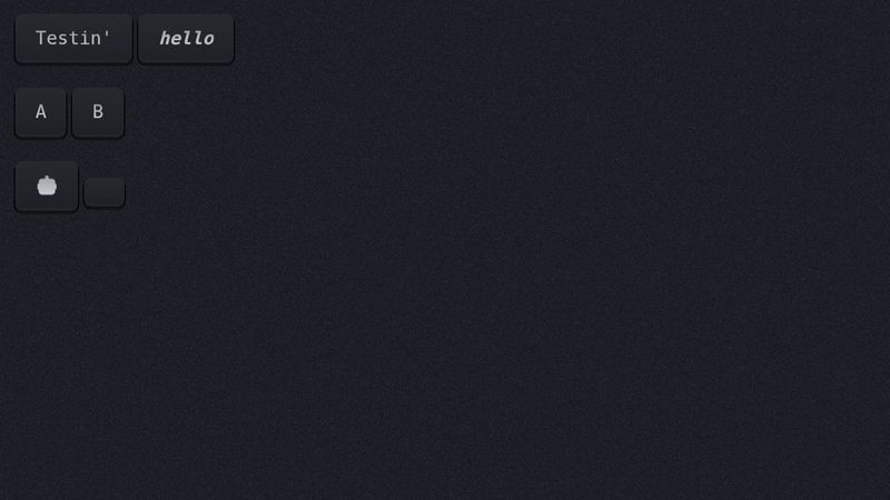 Skeuomorphic Keyboard Buttons